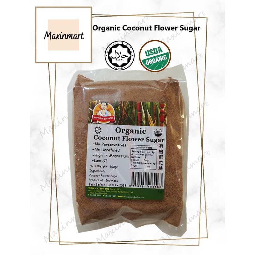100% Pure & Organic Coconut Flower Sugar 500g | Shopee Malaysia