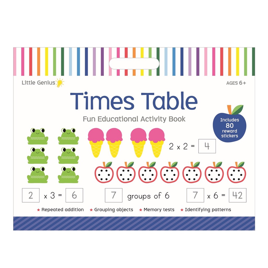 Little Genius Times Table Giant Educational Fun Activity Book Pad for ...