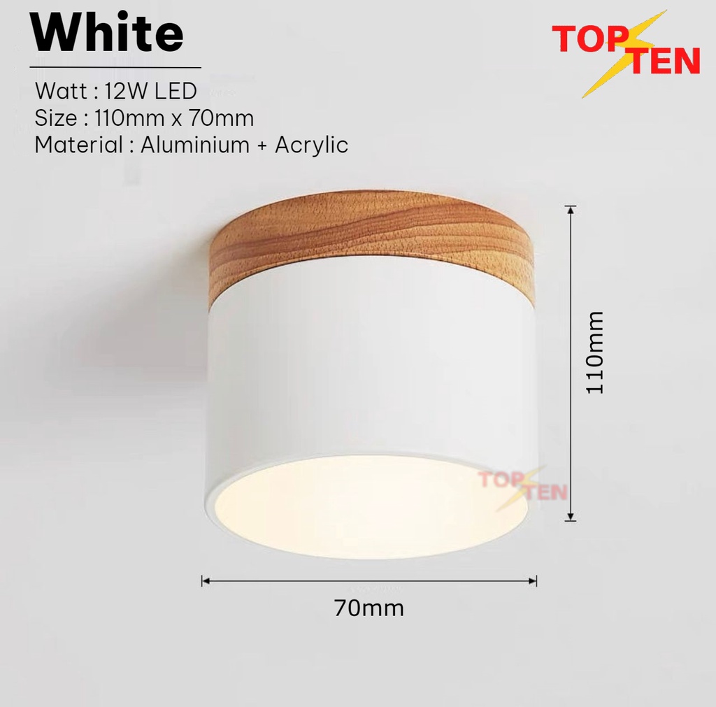 Feel Lite Led Downlight Modern Design Surface Downlight 12W Wooden ...