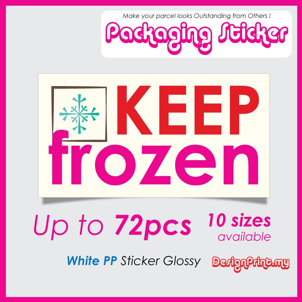 Keep Frozen Packaging Fragile Sticker | Stiker Sejuk Beku Pembungkusan ...