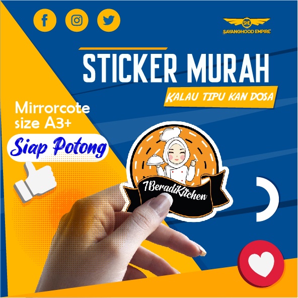Sticker Murah, Label Murah, Sticker Custom Murah, Sticker size paper A3 ...