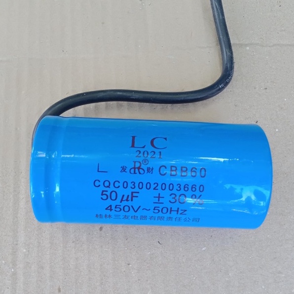 50uF AC motor starting capacitor (50uF starter capacitor) | Shopee Malaysia