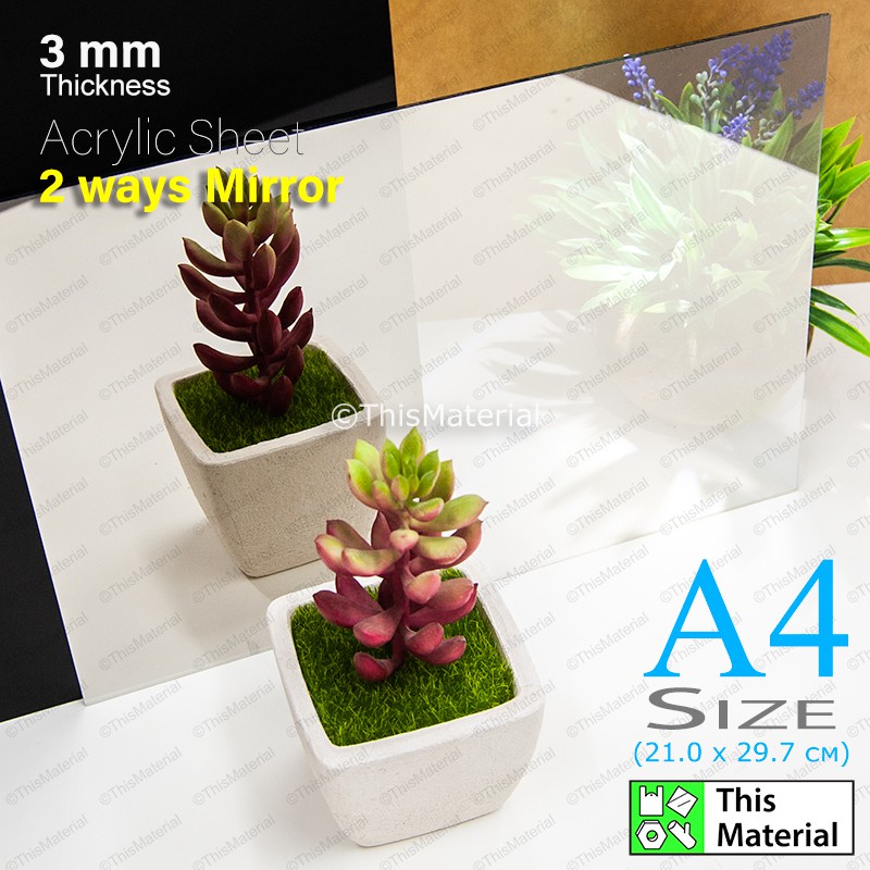 3 mm A4 Acrylic Sheet 2 Ways Mirror Two Ways Mirror Two Way Mirror ...