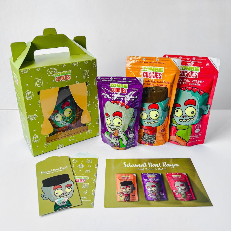 ZOMBIE COOKIES Biskut Red Velvet + Mocha + Banana Chocolate + Salted ...
