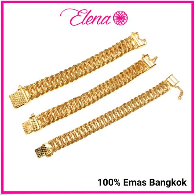 Elena Emas Bangkok Emas Sadur Gelang Tangan Dewasa/Budak Coco Lipan ...