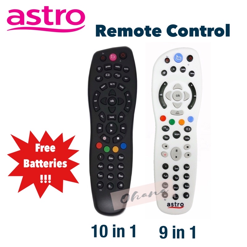 ASTRO REMOTE CONTROL REPLACEMENT 10 IN 1 9 IN 1 FOR BEYOND/NJOI/PVR/ALL ...