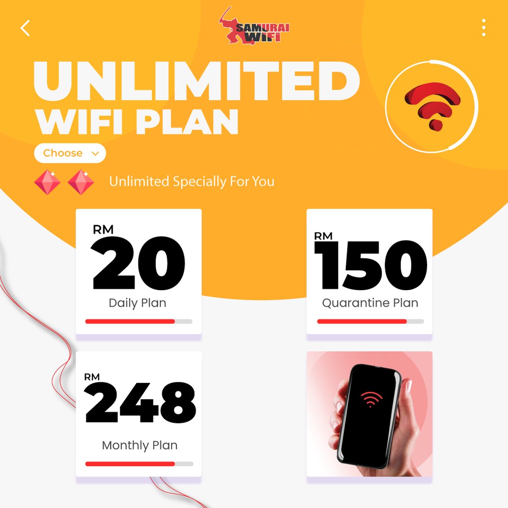 (MONTHLY RENT) Samurai WiFi - Portable Pocket WiFi Unlimited Broadband ...