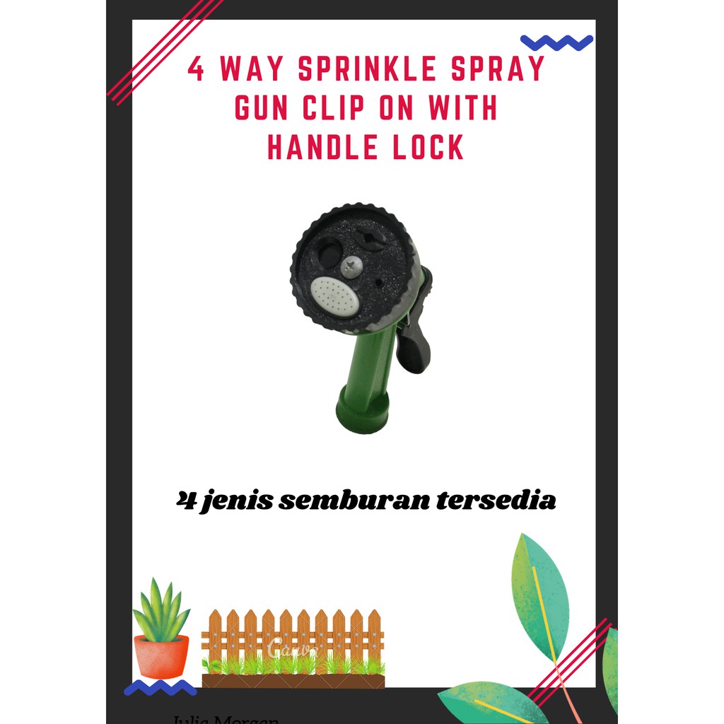 💥💥SALES💥💥READY STOCK Penyembur Air 4 langkah dengan pengunci (4 way ...