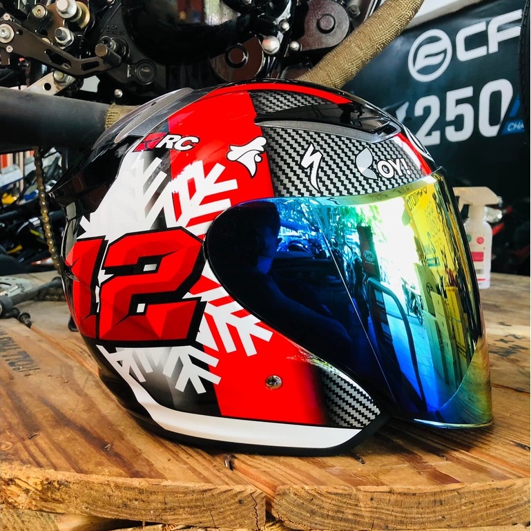 Original NHK R1 Glossy Black Red Ali Adrian Pertamina Almeria Racing ...