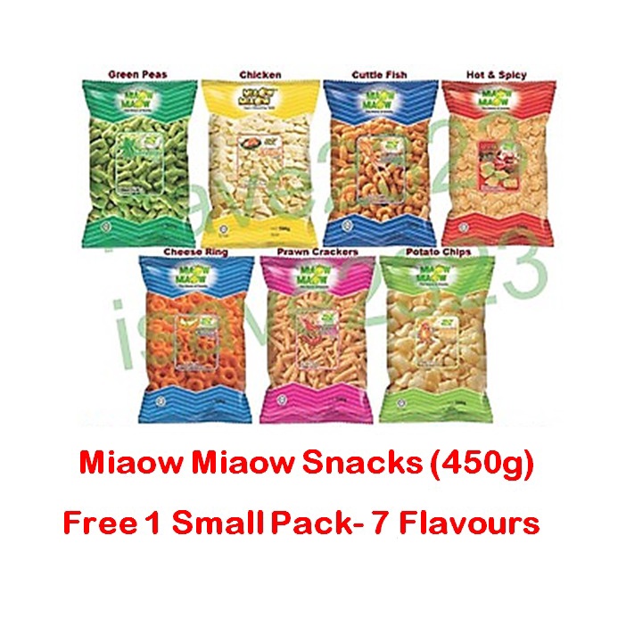 Miaow Miaow Snacks (450g) Free 1 Small Pack- 7 Flavours | Shopee Malaysia