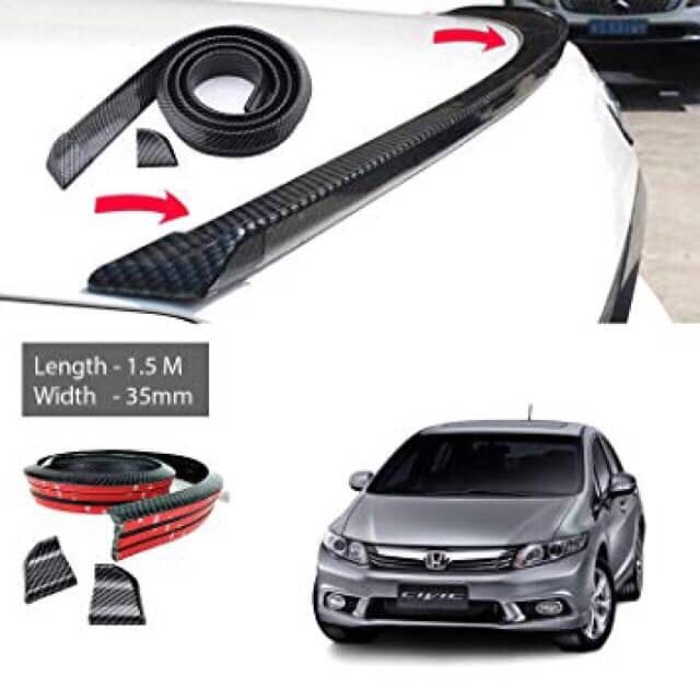 SAMURAI Universal Carbon Spoiler Ducktail/Rear Rubber Bonnet/Roof/Trunk ...