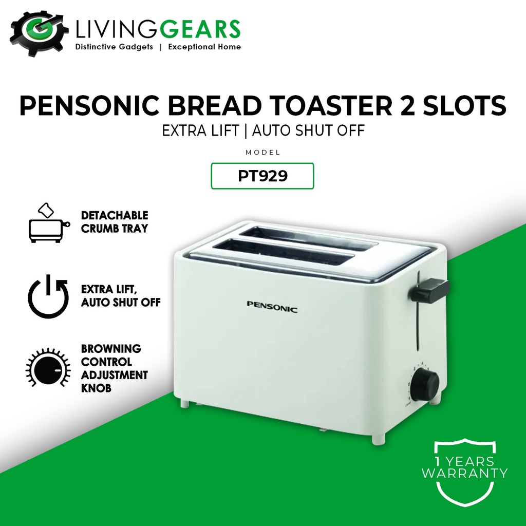 Pensonic Pop Up Bread Toaster Auto Shut Off (750W) PT-929 | Shopee Malaysia