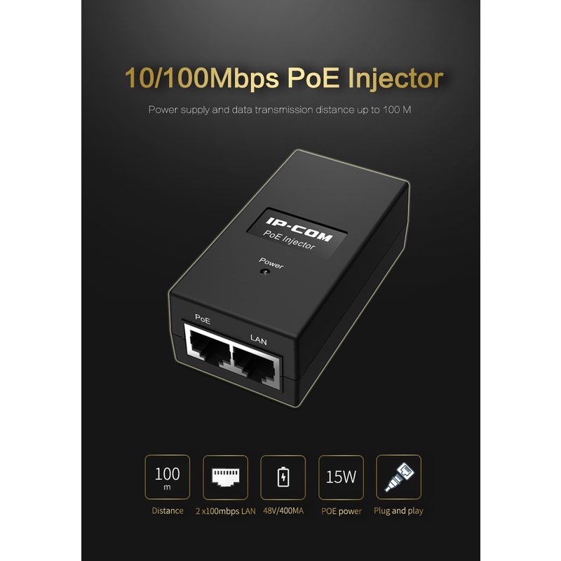 IP-COM PSE15F 10/100Mbps POE INJECTOR | Shopee Malaysia