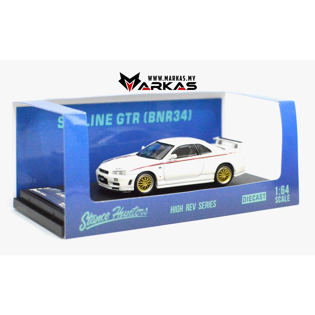 STANCE HUNTERS 1/64 NISSAN SKYLINE GT-R R34 Z-TUNE NISMO LIVERY WHITE ...