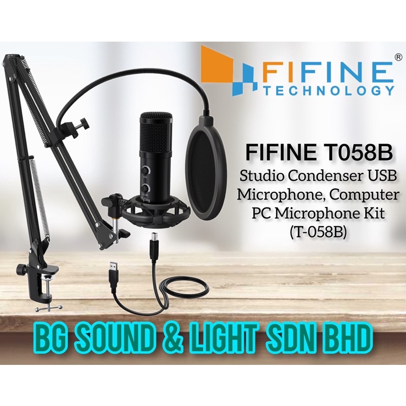 FIFINE T058B Studio Condenser USB Microphone, Computer PC Microphone ...