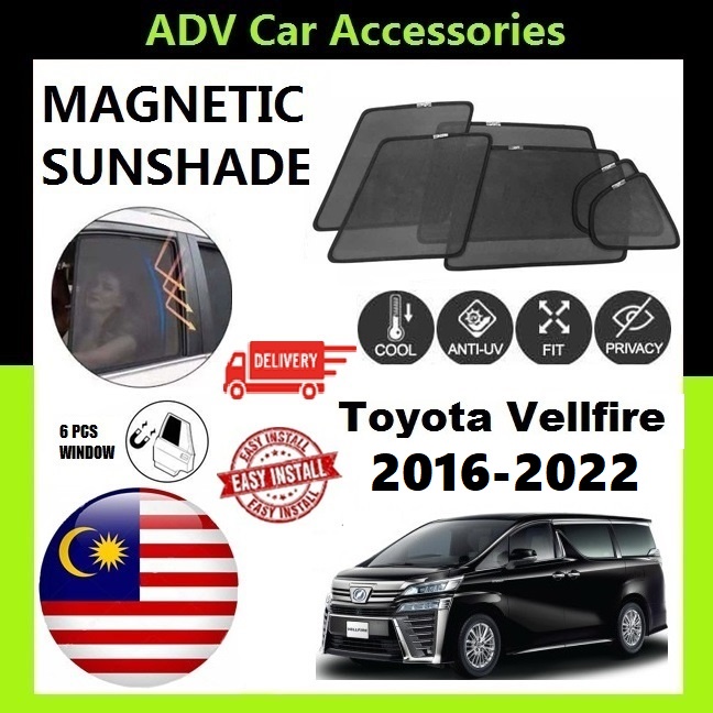 Toyota Vellfire/Alphard 2016-2022 ADV Magnetic Sunshade [6PCS] | Shopee ...