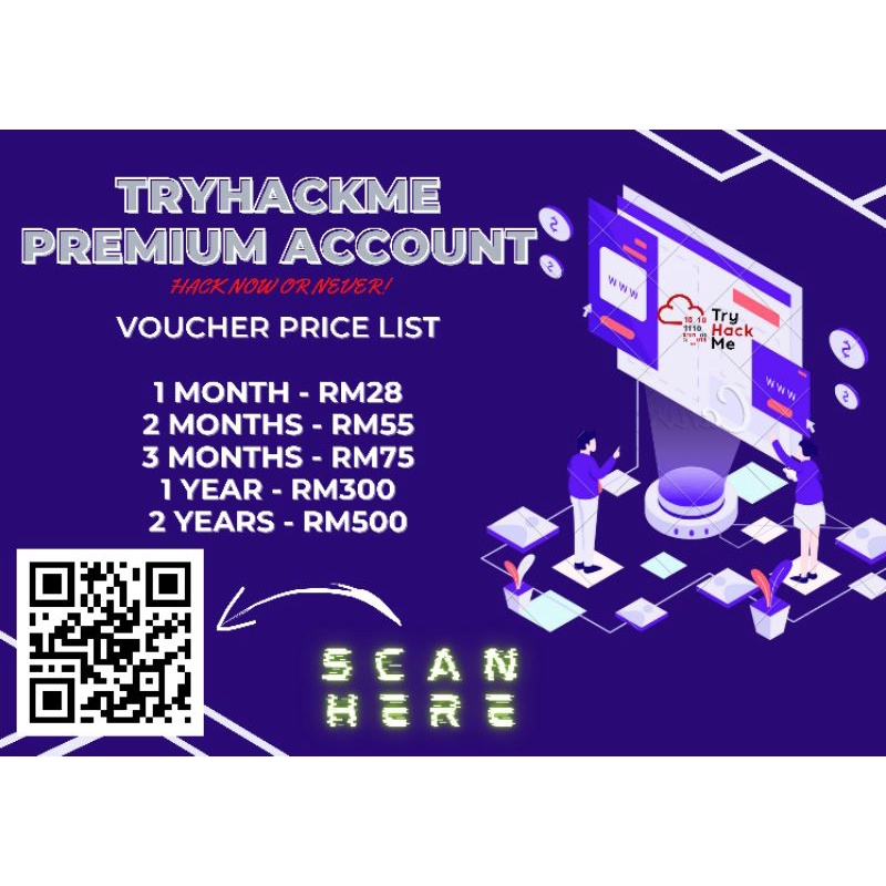 TRYHACKME VOUCHER 1/2/3 months - ORIGINAL VOUCHER NO EXPIRED DATE ...