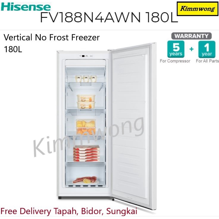 Hisense 180L No Frost Vertical Freezer FV188N4AWN | Shopee Malaysia