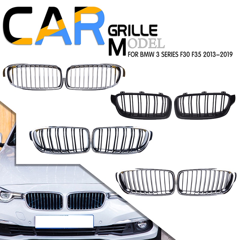 Kidney Front Bumper Grille Chromium Air Inlet Grill Fit For BMW 3 ...