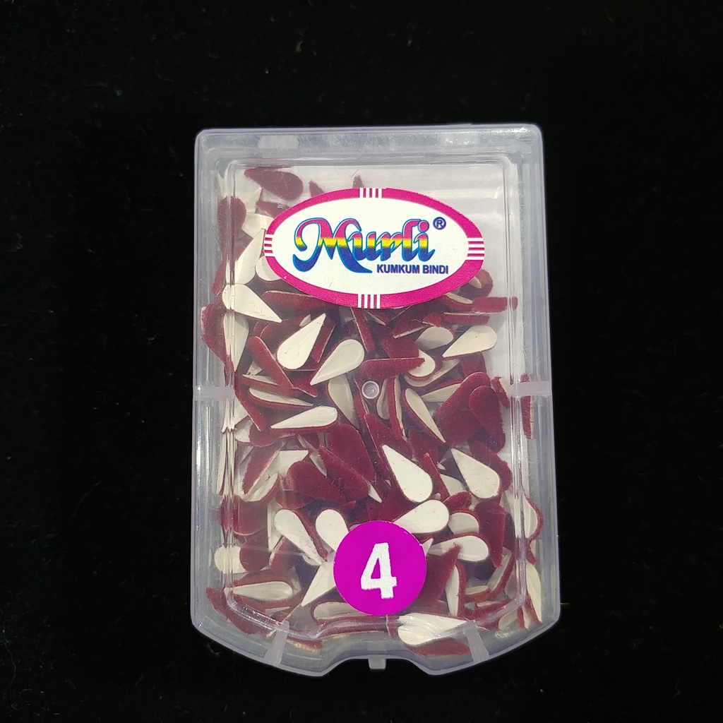 Murli Short Tilak Maroon Box Bindi Pottu Size 4 - Tilak 4 - 0.9/0.4 ...