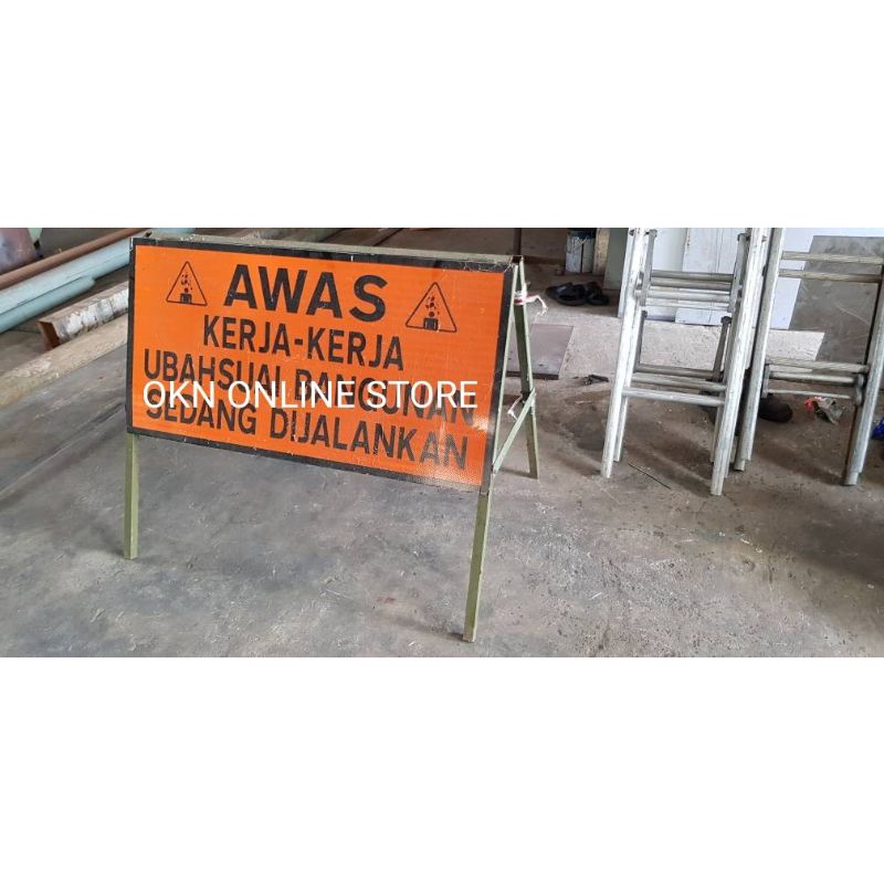 ORANG SEDANG BEKERJA SIGN / SIGNBOARD AWAS / SIGNBOARD JALAN /AWAS SIGN ...