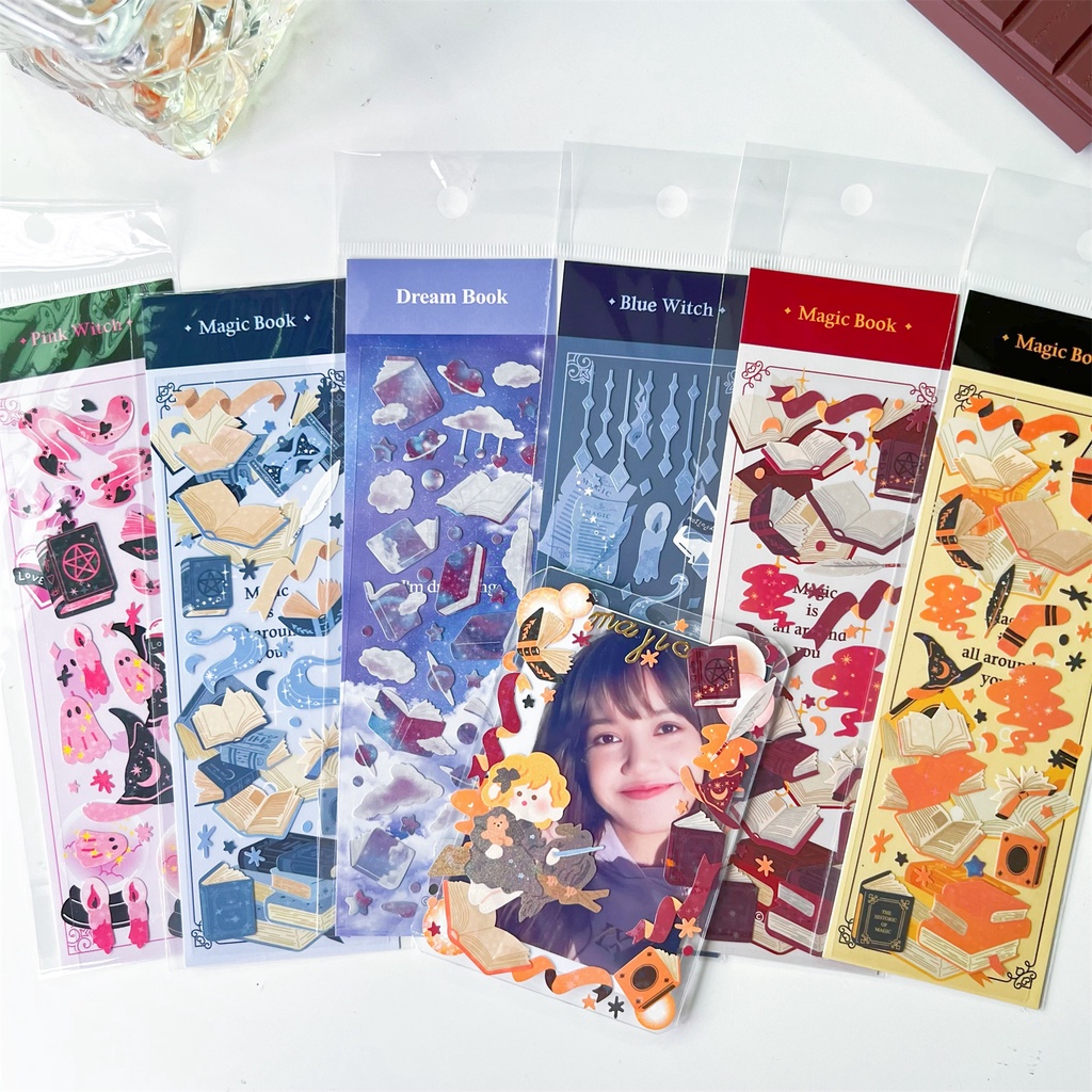 ins Magic Book Cuckoo Card Sticker Laser Bright Film Small Decorative ...