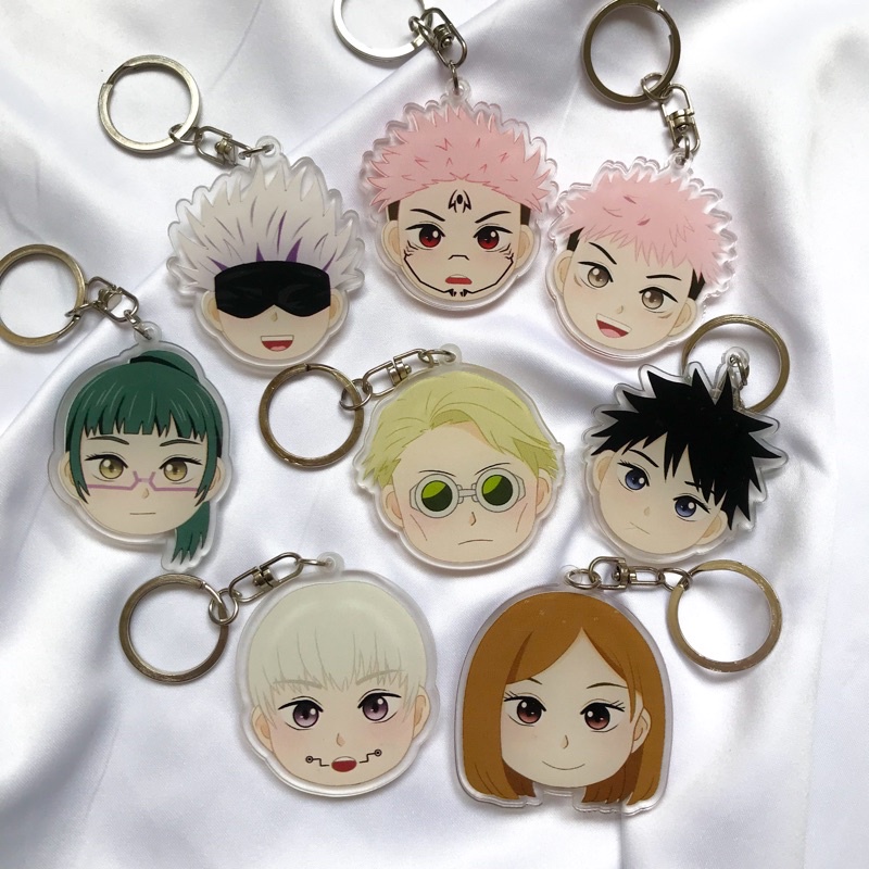 Keychain Anime Jujutsu Kaisen Gojo Itadori sukuna toge Keychain Jujutsu ...