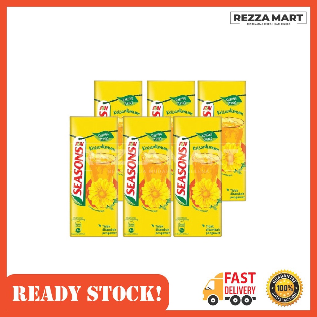 F&N SEASONS MINUMAN JUS TEH BUNGA / KRISANTIMUM (250ML X 6PCS) | Shopee ...