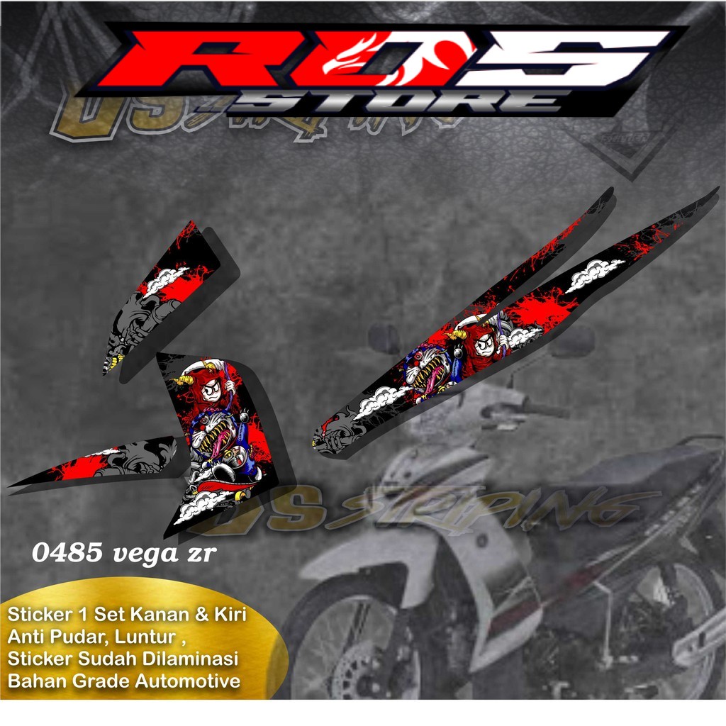 0485 Vega ZR Doraemon Zombie striping lis Variation Sticker | Shopee ...