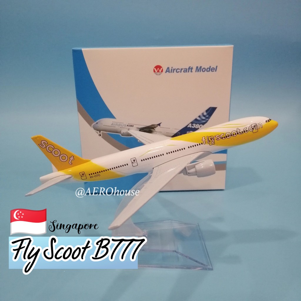 Latest Aeroplane/116 Aircraft Model- Fly Scoot B777 (Singapore Airlines ...
