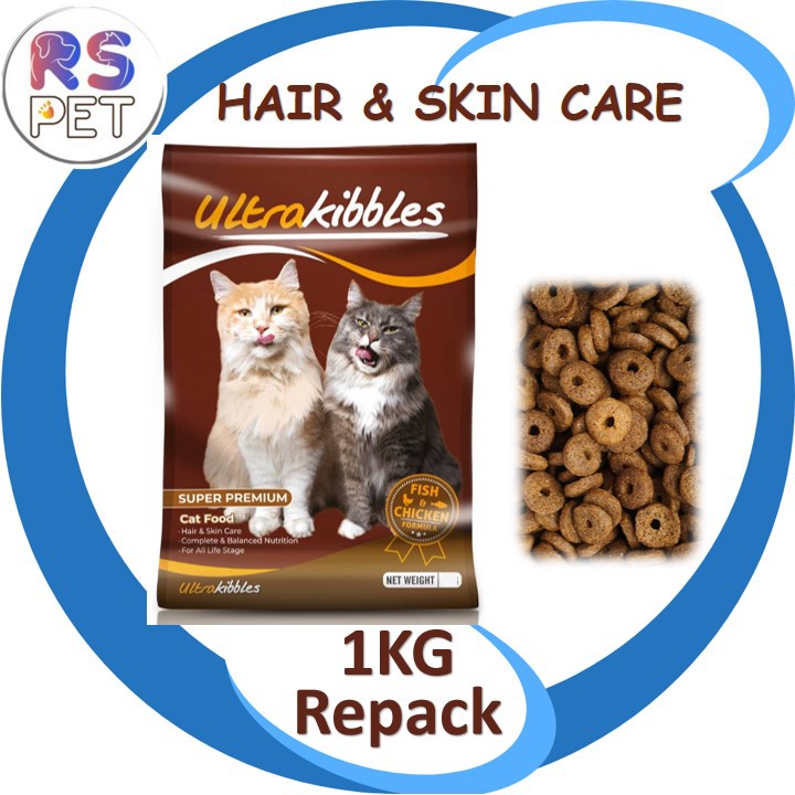 Ultra Kibbles Super Premium Hair And Skin 1kg - Repack | Shopee Malaysia