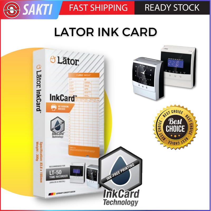 Time Recorder Ink Card-LATOR Punch Card | Shopee Malaysia