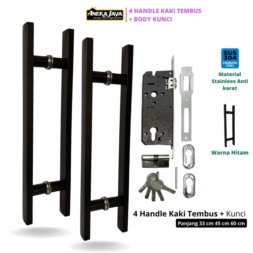 4 Handles Translucent Leg Lock Set Length 60 cm 45 33 Black Latest ...