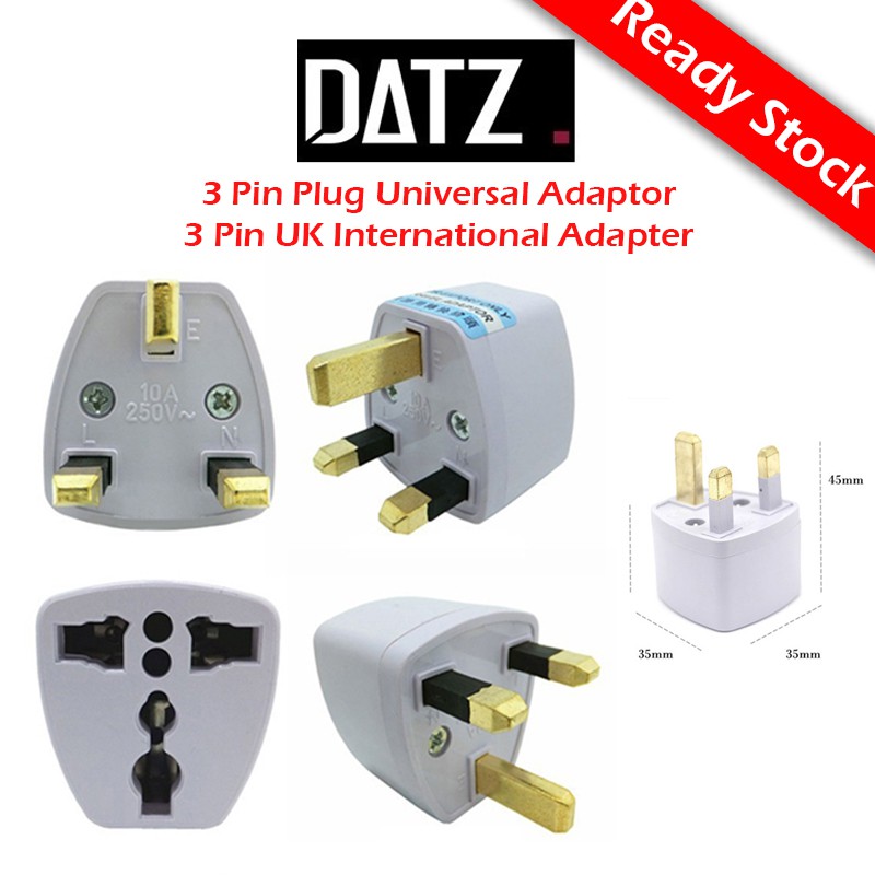 [Datz] Universal 3 Pin Plug Adaptor 2 Pin US EU UK CHINA Multi Pin ...
