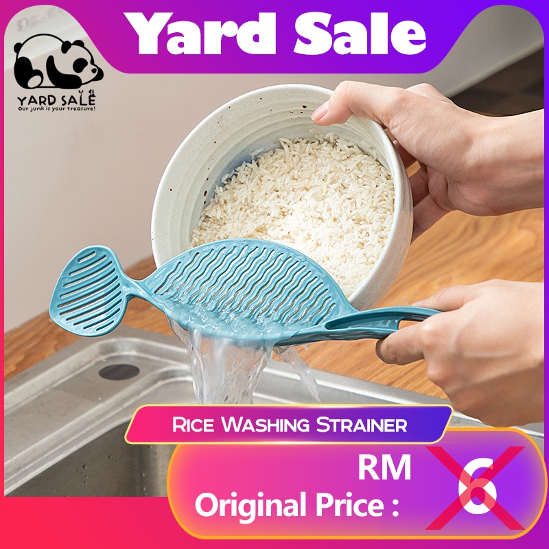 Yard Sale - Kitchen Rice Washing Colander Strainer Filter Drain Board ...