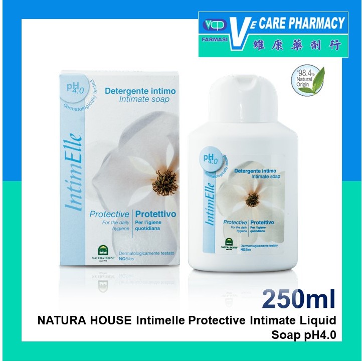 NATURA HOUSE Intimelle Protective Intimate Liquid Soap pH4.0 250ml (Exp ...
