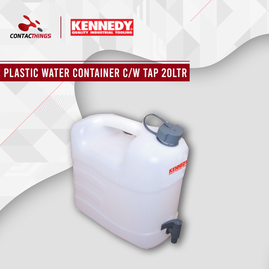 KENNEDY Water Container, 20L, HDPE, Compatible with Water - KEN5406540K ...