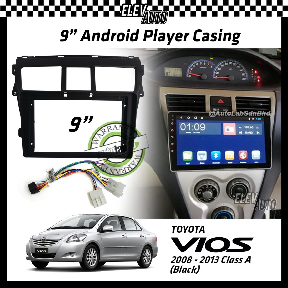 Toyota Vios NCP93 2008 - 2013 Android Player Casing 9" with Player ...