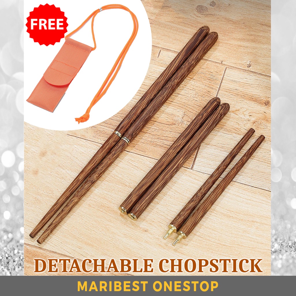 Outdoor Foldable Wooden Chopstick Outdoor Camping Chopstick Detachable ...