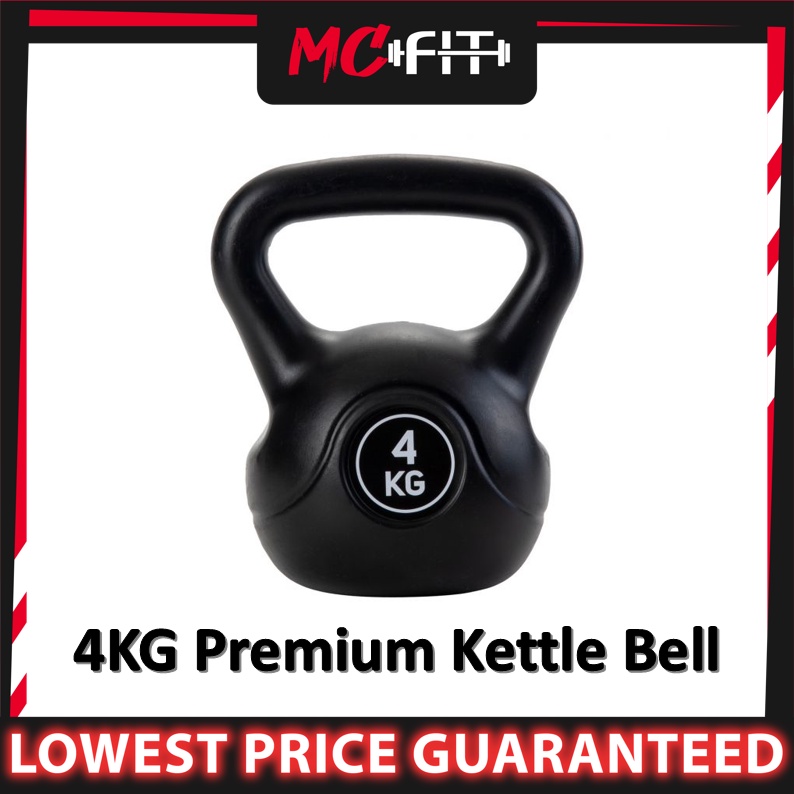 MCFIT 4KG Premium KettleBell Gym Training Plastic Coating Kettlebell ...