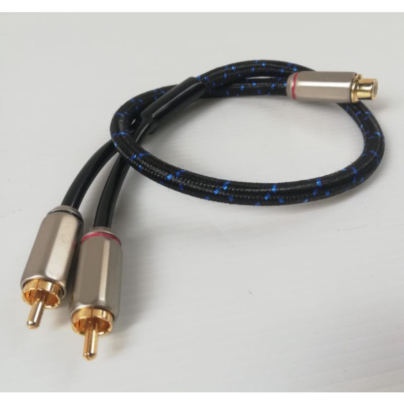 1 to 2 Y-joint RCA Cable (2-male to 1-female) | Shopee Malaysia