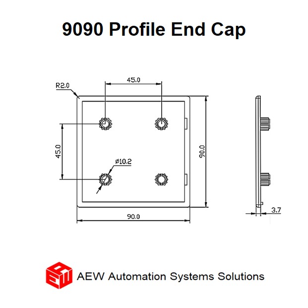 Profile End Cap/ Profile End Cover/ Profile Cover for Aluminium Profile ...