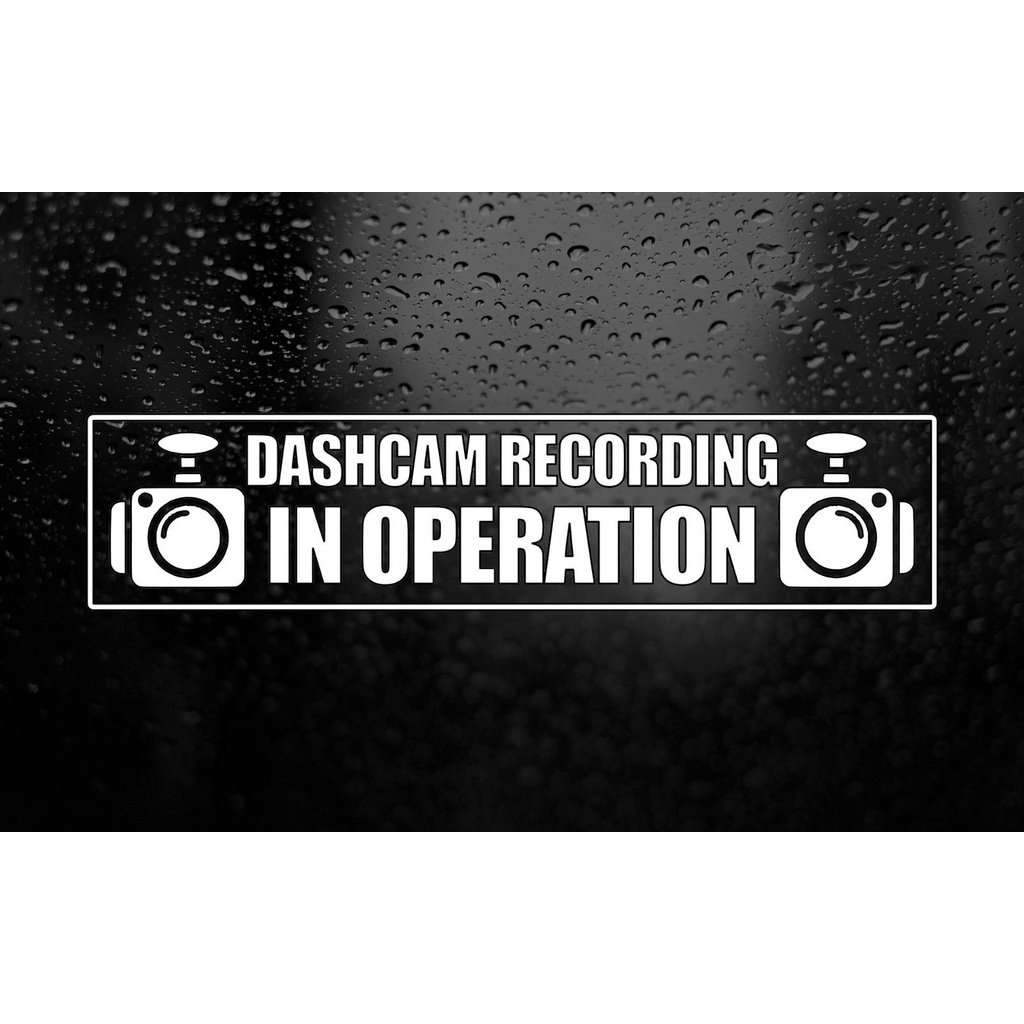 Dash Cam Sticker Recording In Operation Car Window Sticker CCTV Fitted ...