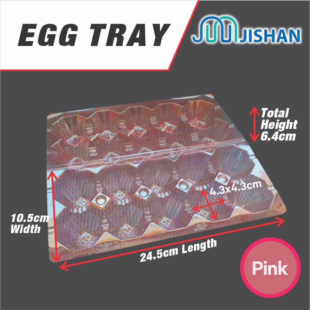 [100pcs] Plastic Egg Tray No Lock / 10cav Disposable Egg Storage Box ...
