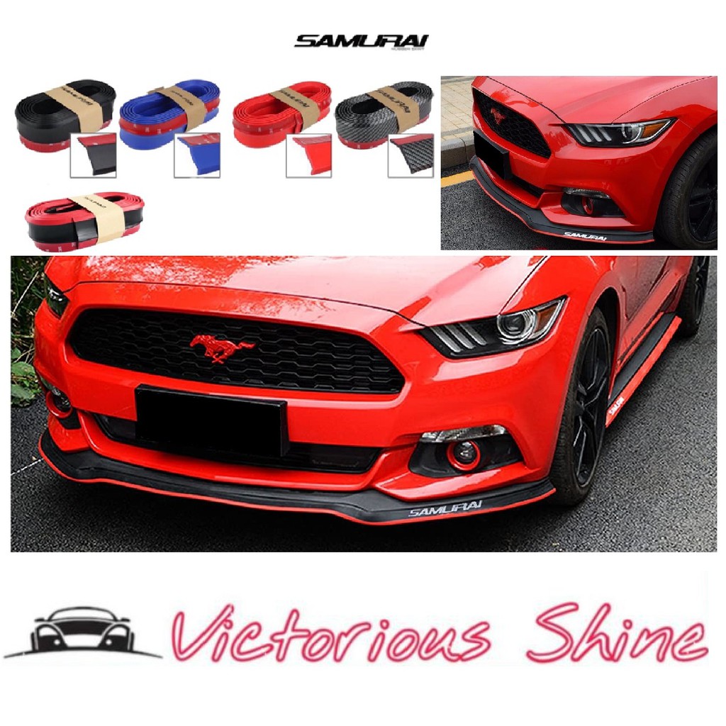 (READY STOCK)SAMURAI Rubber Skirt Carbon Black Black/Red Blue Red 3M ...