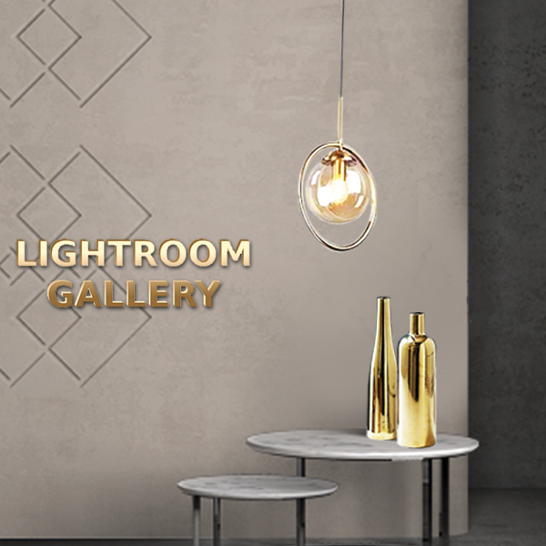 A18162/1 Modern Fashion Nordic Smoke Glass Spherical Gold Metal Hanging ...