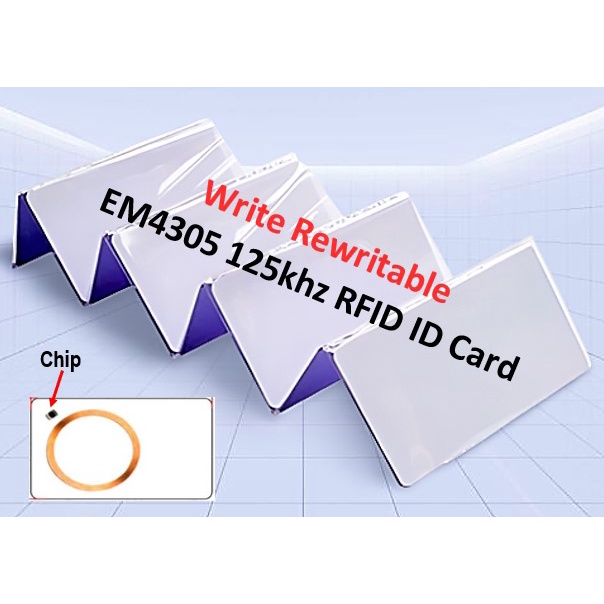 Write and Rewritable 125KHZ RFID ID Card EM4305 Access Card | Shopee ...