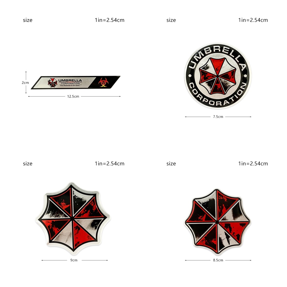 Resident Evil Metal Aluminum Material Umbrella Logo Motorcycle Car ...