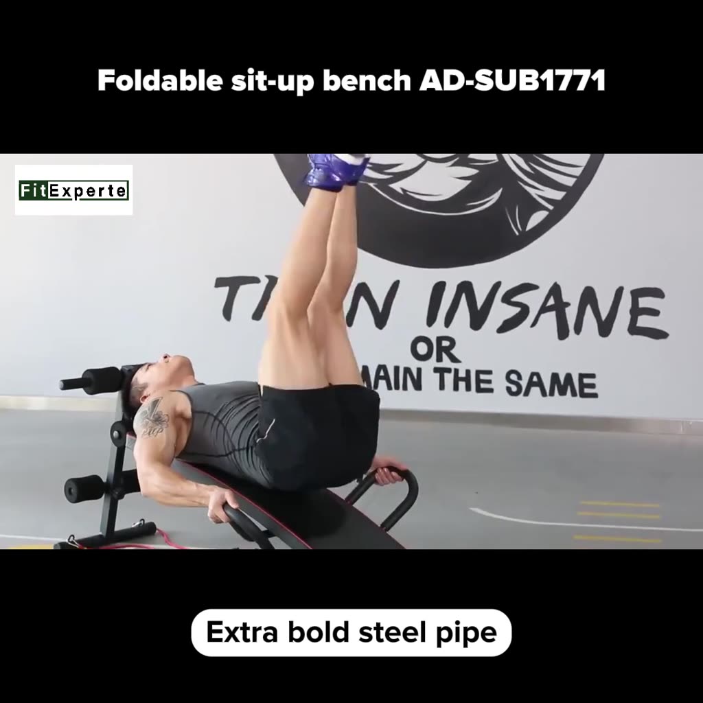 BPS Upgrade FOLDABLE Sit Up Bench Chair Six Packs Abdominal Equipment ...