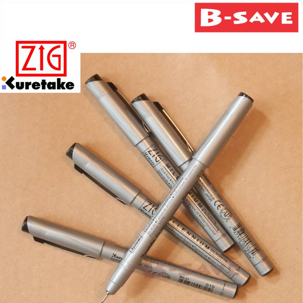 Zig Millennium Memory System Drawing Pen Pigment Ink Technical Pen ...